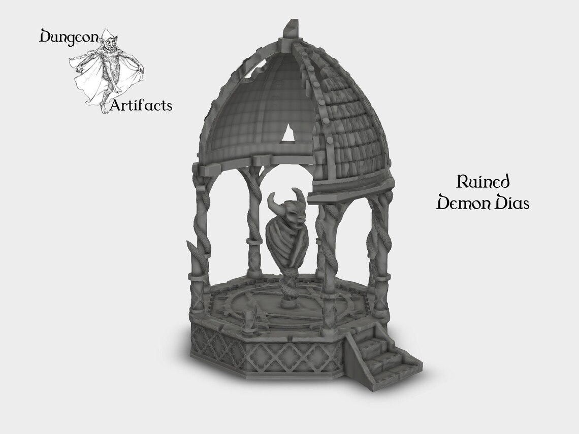 Rampage Ruined Demon Dais 28mm 32mm Wargaming Terrain D&D | Etsy