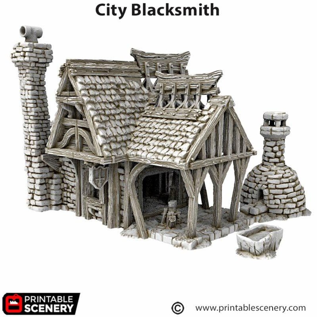 City Blacksmith - Cities of Ramshackle and Ruin - Printable Scenery ...