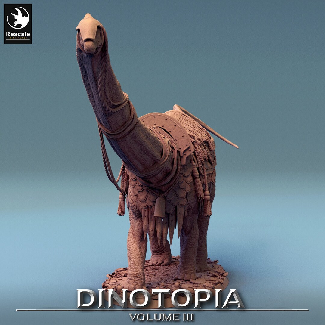 Diplodocus Saddle - Dinotopia - Rescale Miniatures - Wargaming D&D Dnd - Etsy