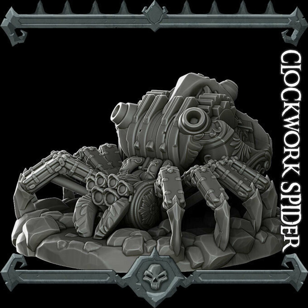 Clockwork Spider - Wargaming Miniatures Monster Rocket Pig Games - Etsy