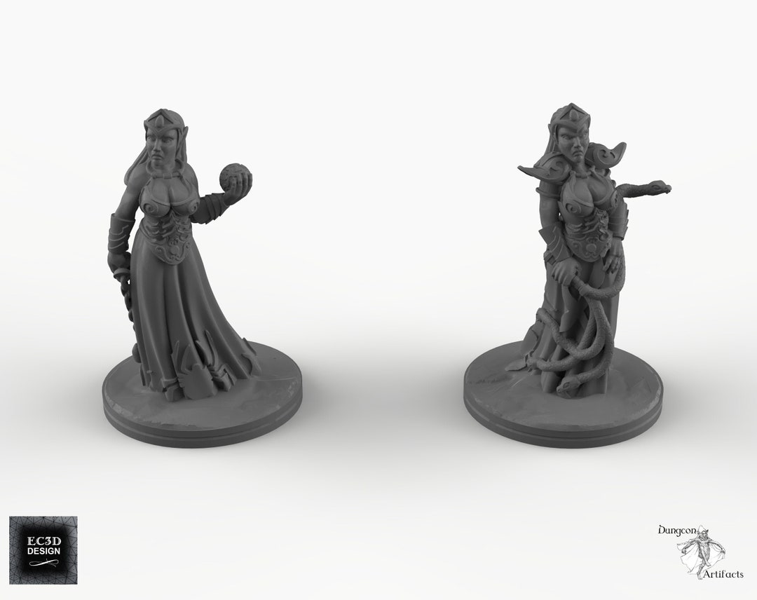 Dark Elf Cleric - EC3D Skyless Realms Wargaming Miniatures D&D Dnd ...