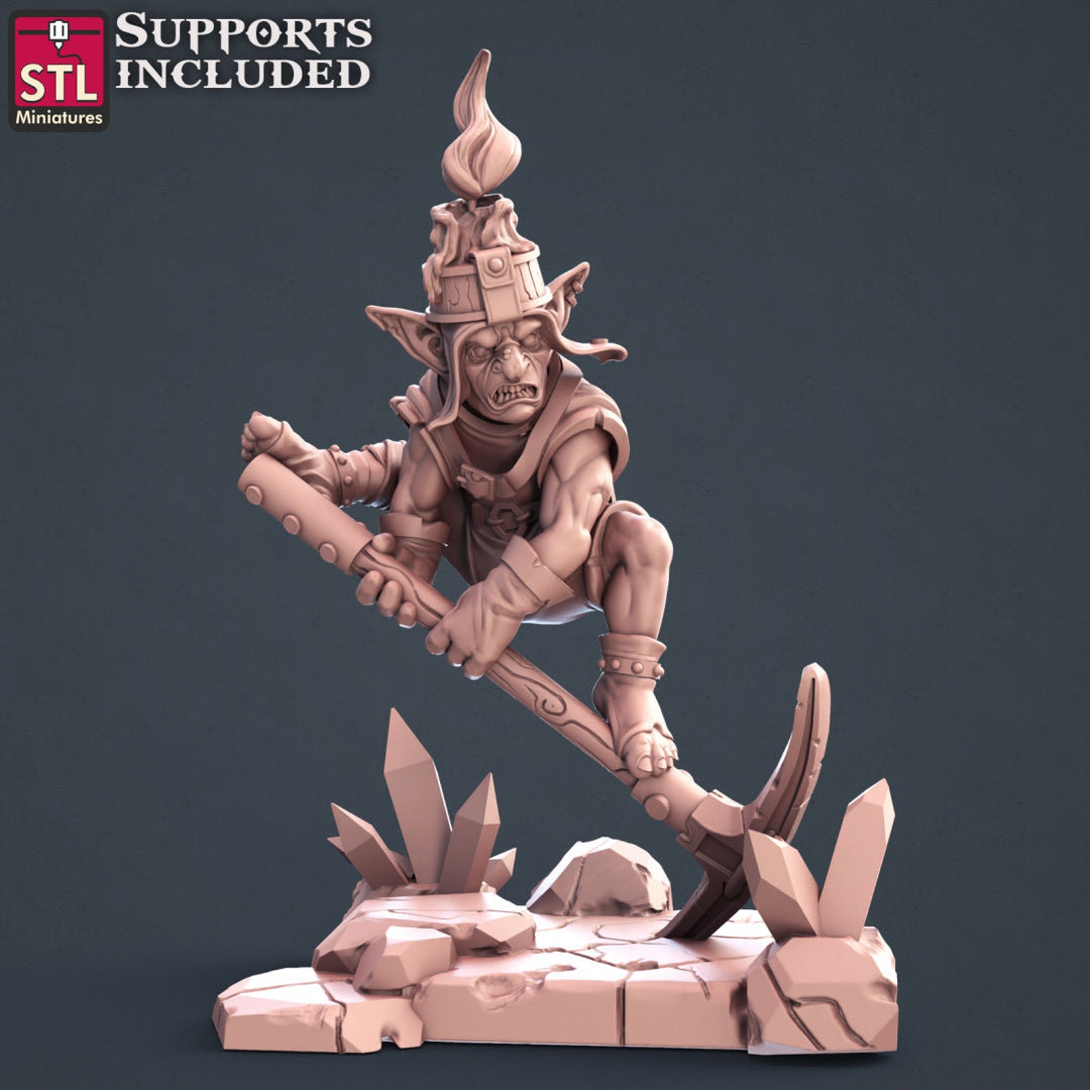 Miners Set STL Miniatures Wargaming D&d Dnd - Etsy