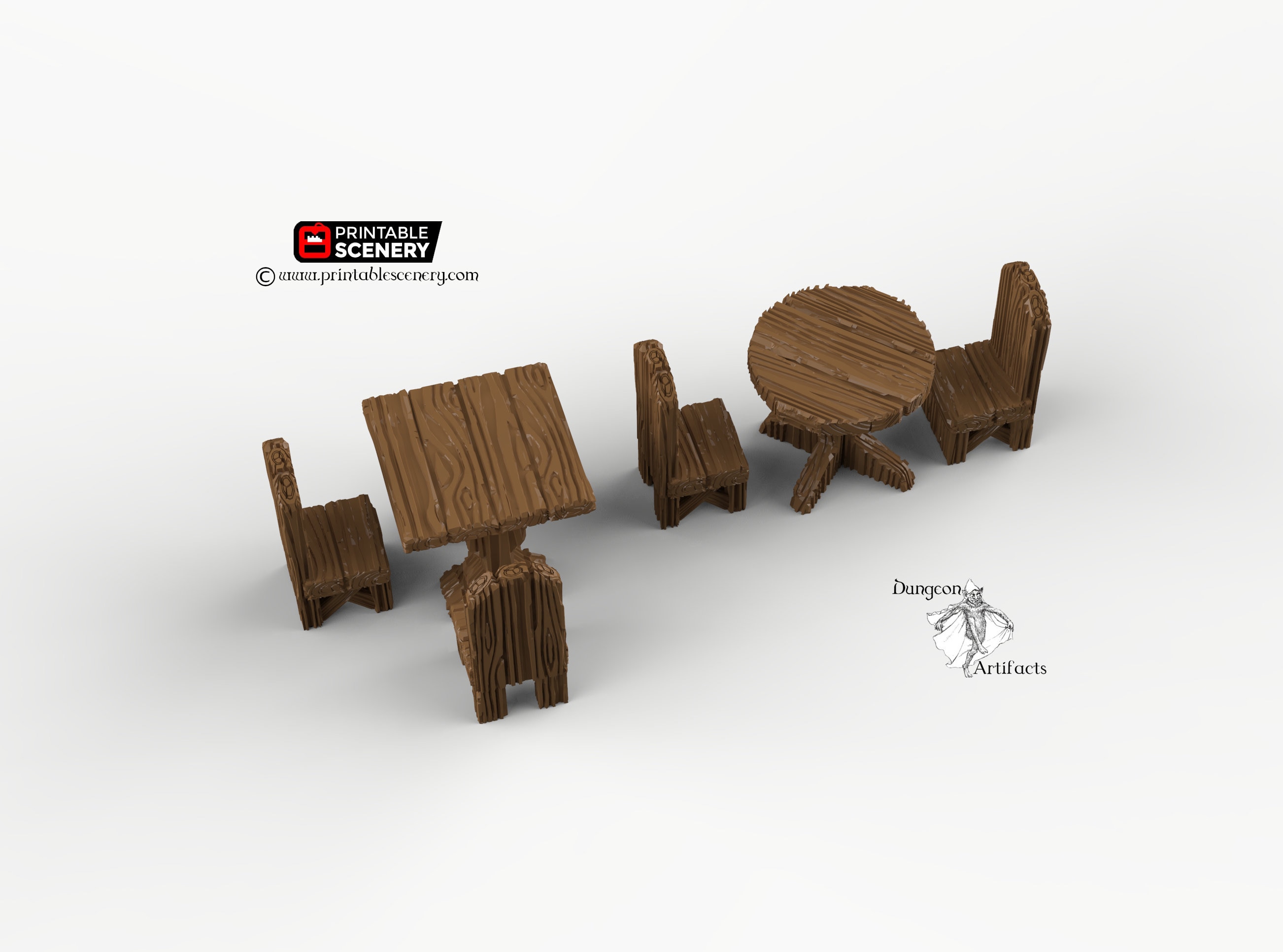 Simple RPG Chairs and Tables 28mm 32mm Furniture Clorehaven - Etsy