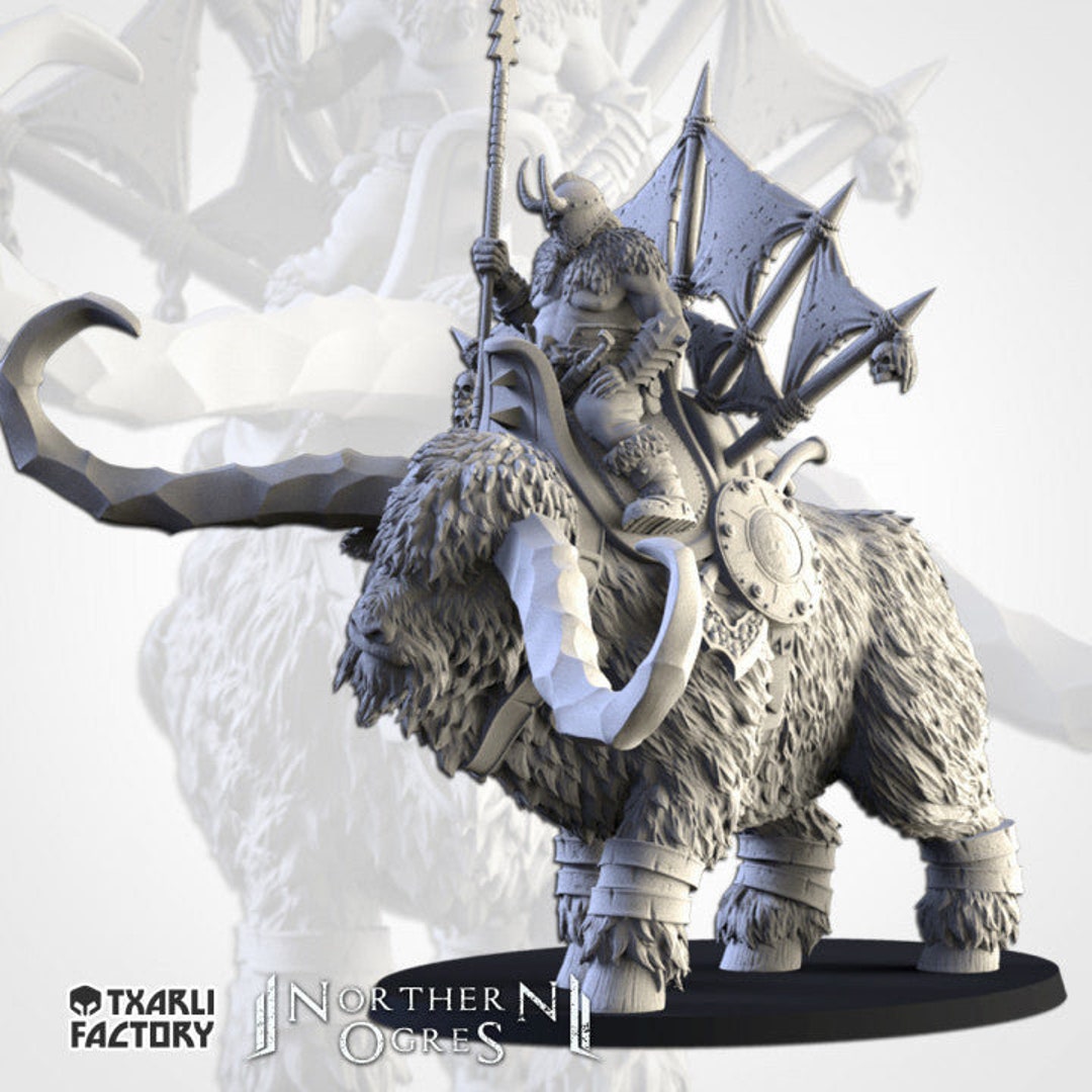 Khan on Rock Aurochs - Northern Ogres - Txarli Factory Monster D&D Dnd ...