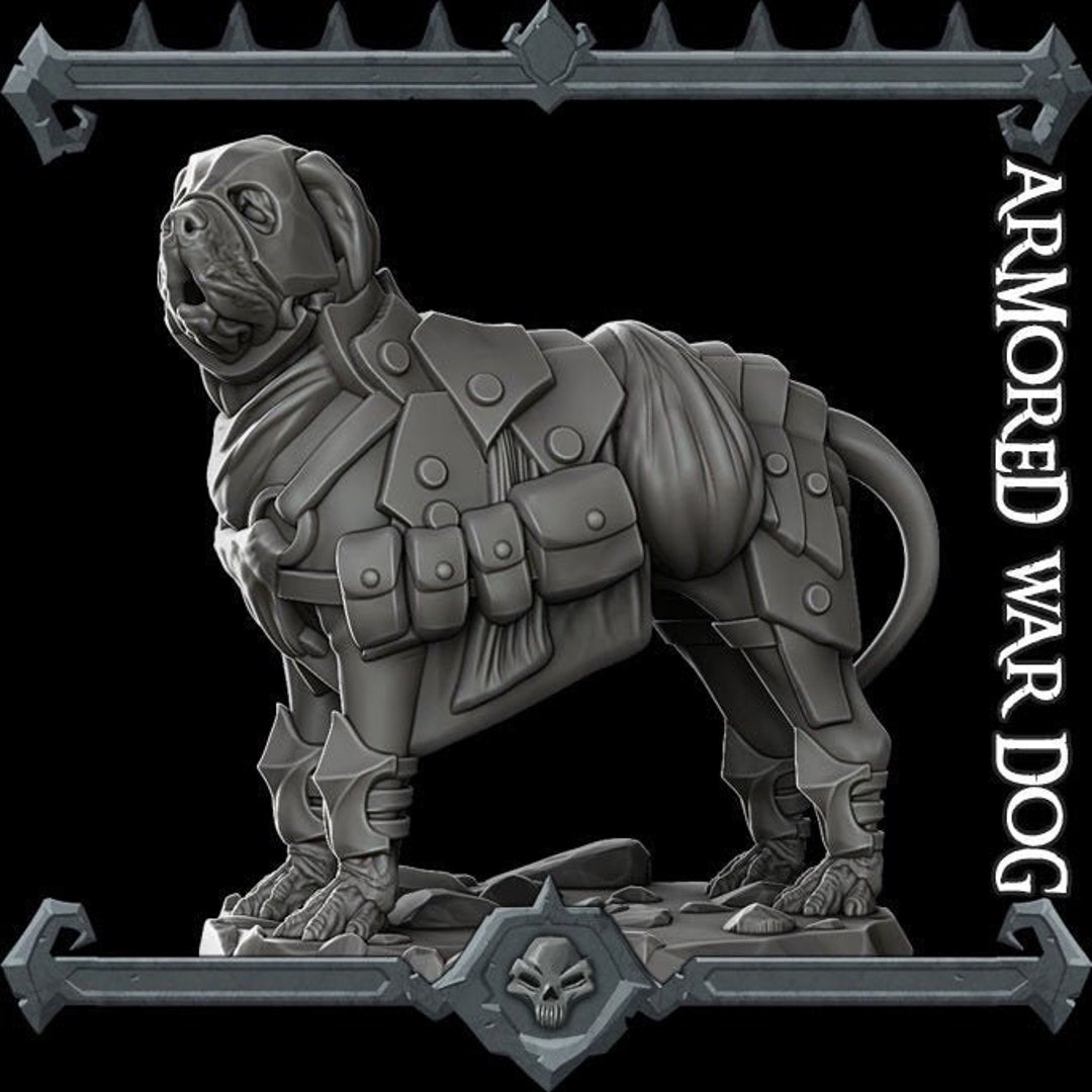 Armored War Dog - Wargaming Miniatures Monster Rocket Pig Games - Etsy