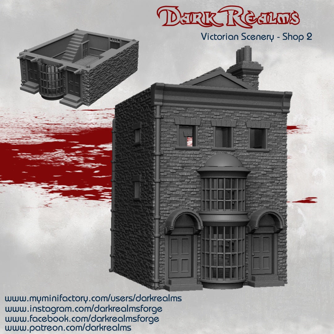 Shop 2 - Victorian Scenery - Dark Realms Terrain Wargaming D&D Dnd - Etsy