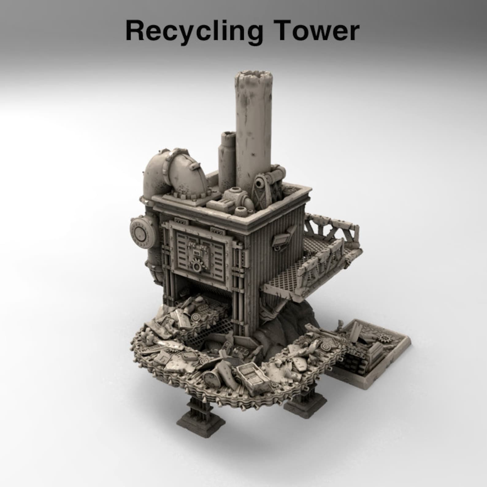 Recycling Tower - 15mm 28mm 20mm 32mm Brave New Worlds Wasteworld ...