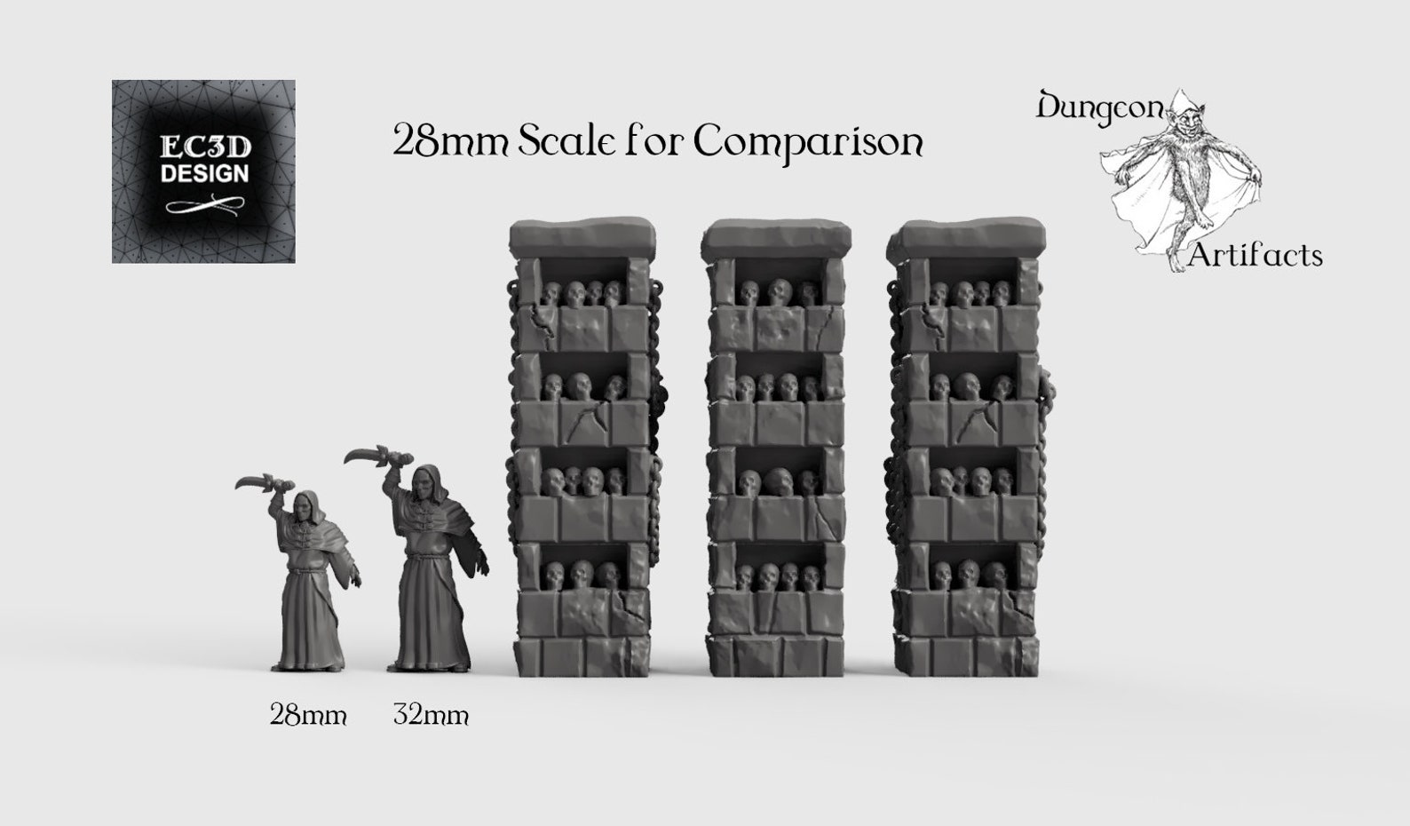 Skull Pillars - 28mm 32mm Hero's Hoard Wargaming Terrain - Etsy