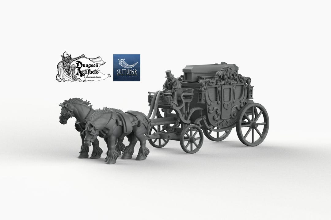 Vampire Dark Carriage - Suttungr Miniatures Monster D&D Dnd - Etsy