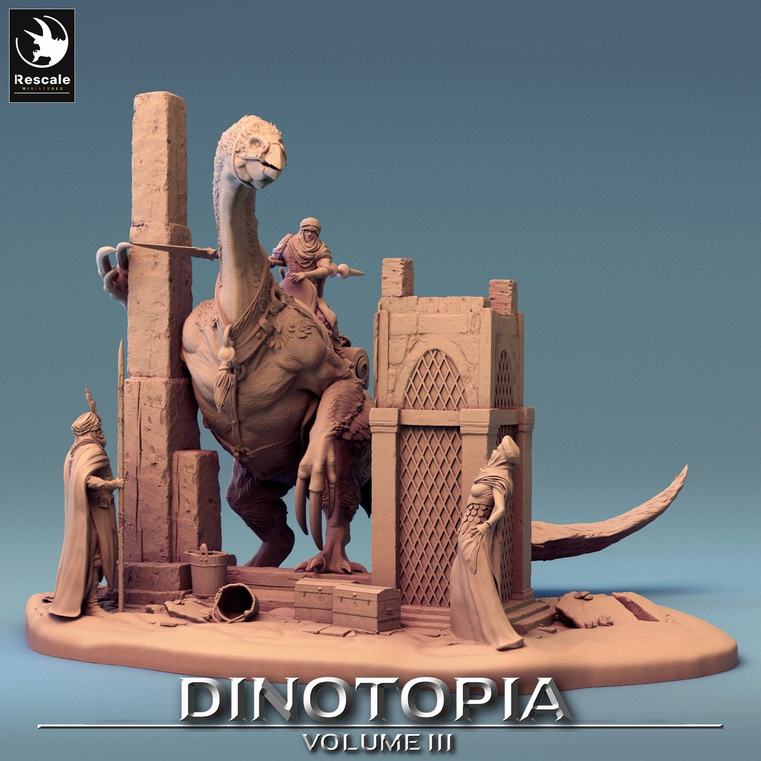 Therizinosaurus - Tower Scene - Dinotopia - Rescale Miniatures ...