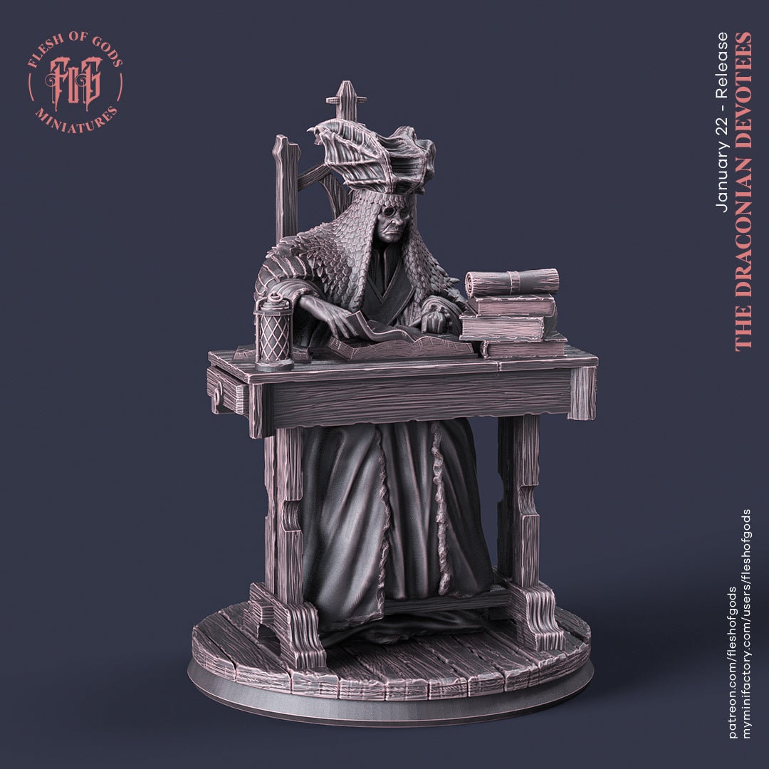 Draconian Loremaster - the Draconian Devotees - Flesh of Gods Wargaming ...