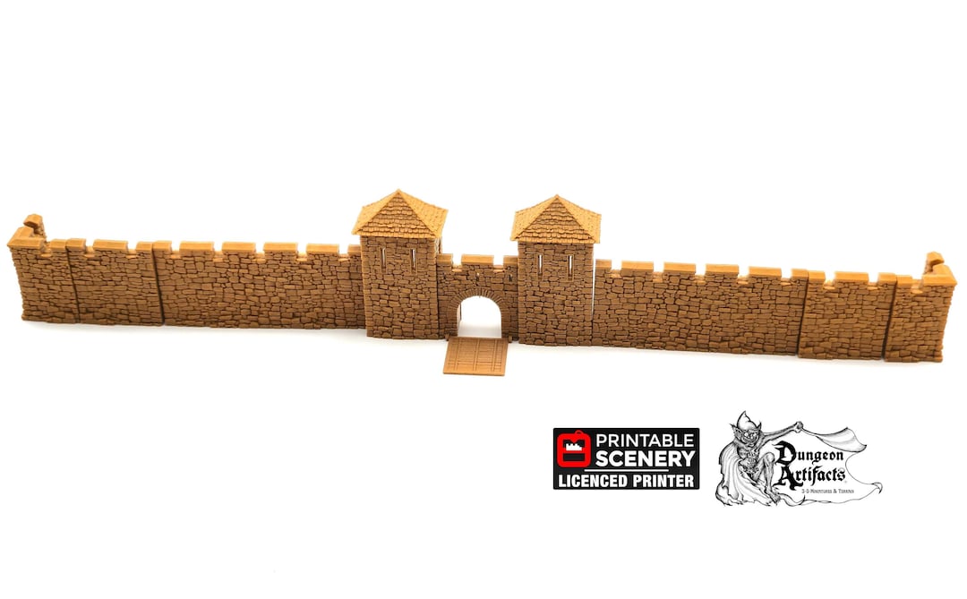 Norman Stone Fort Walls - King and Country - Printable Scenery Terrain ...