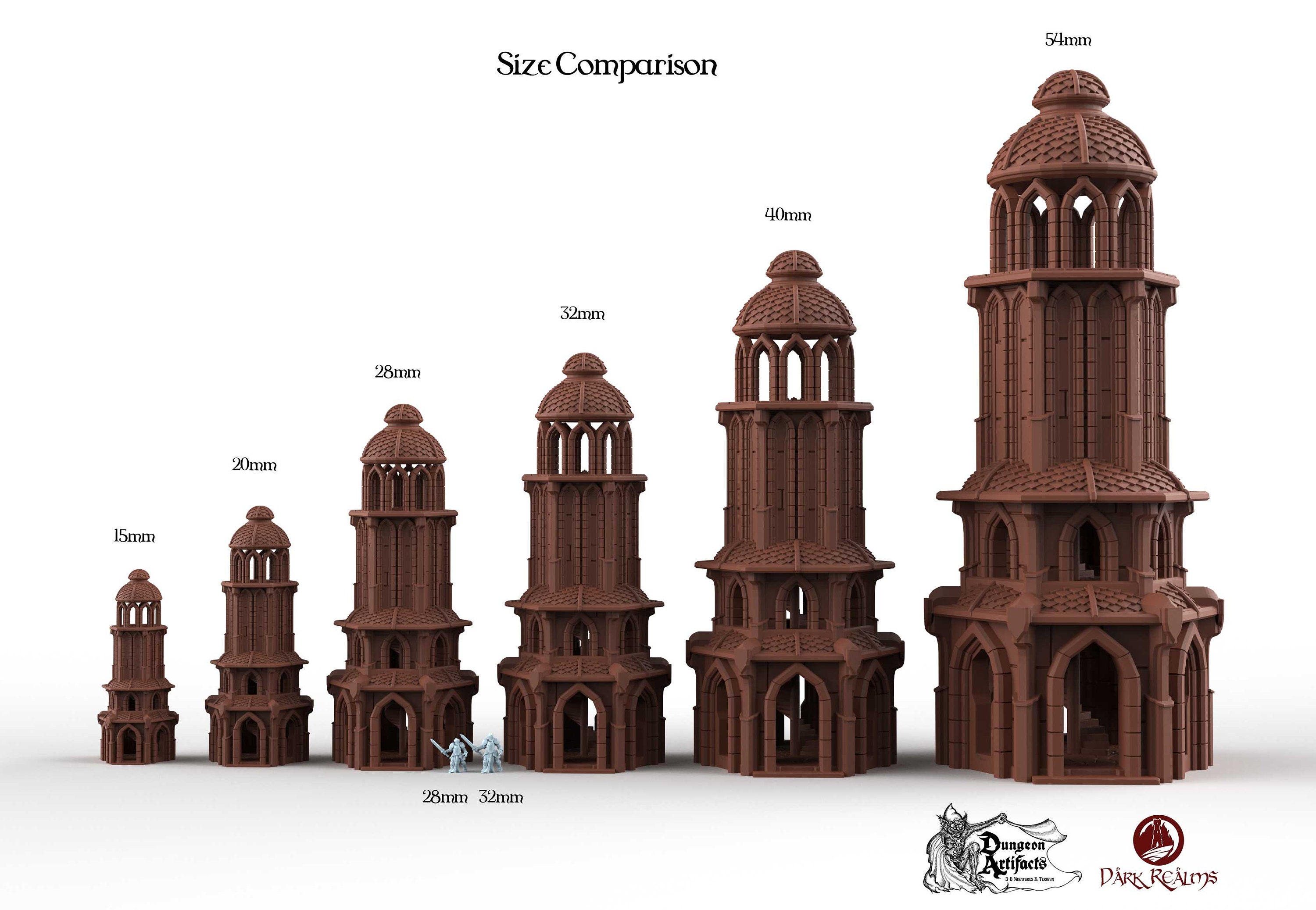 Atlantean Tower 1 - Atlantis - Dark Realms Terrain Wargaming D&D Dnd - Etsy