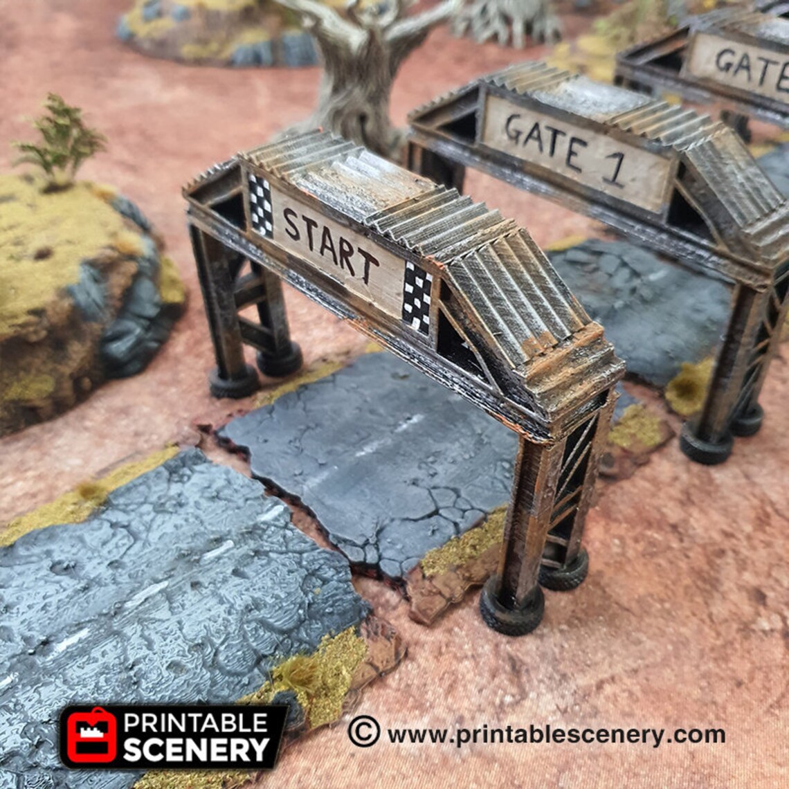 Checkpoint Racing Sign - 15mm 28mm 20mm 32mm Brave New Worlds ...