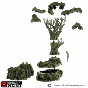 Giant Swamp Tree and Hovel - the Gloaming Swamps - Printable Scenery ...