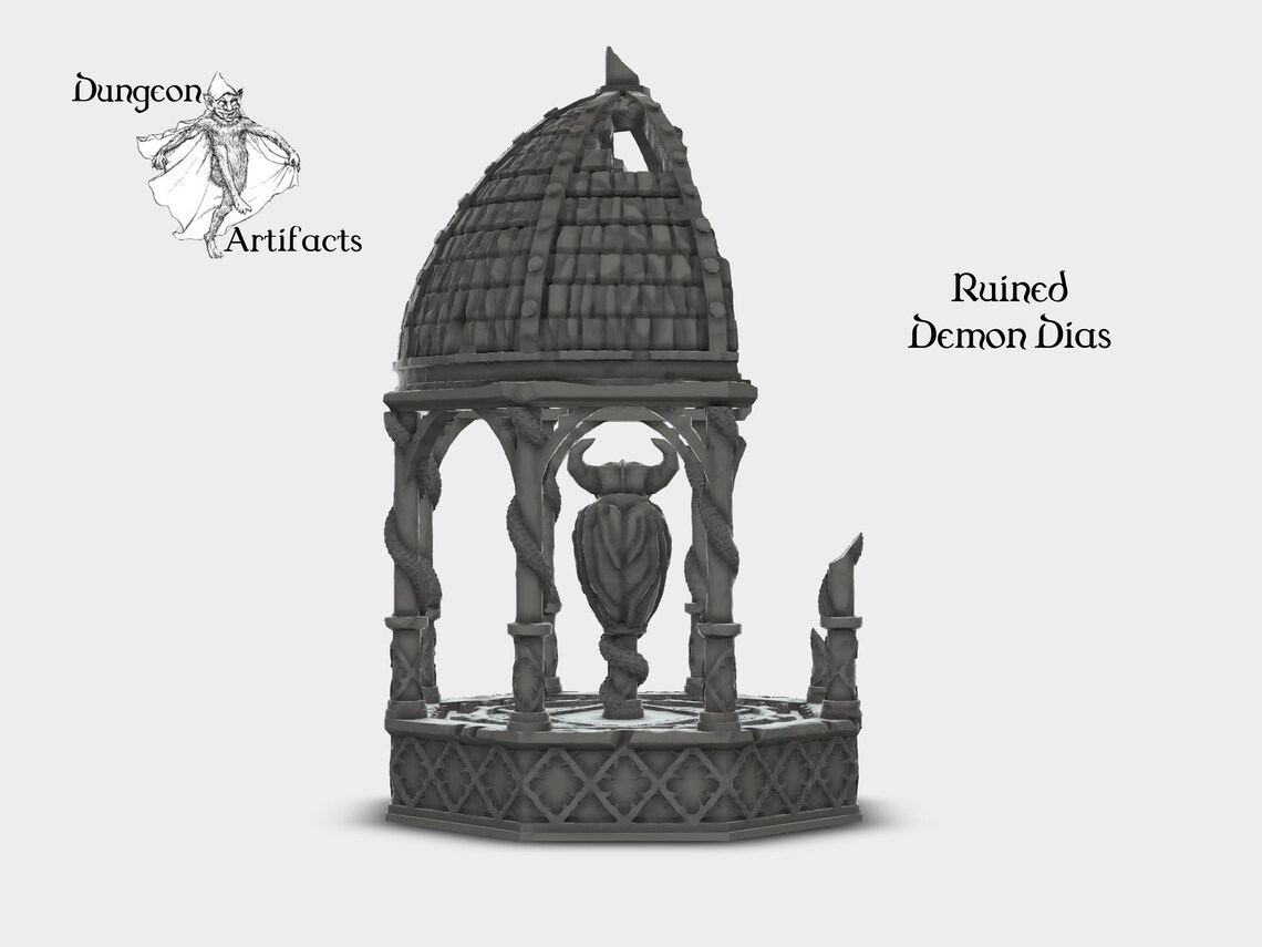 Rampage Ruined Demon Dais 28mm 32mm Wargaming Terrain D&D | Etsy