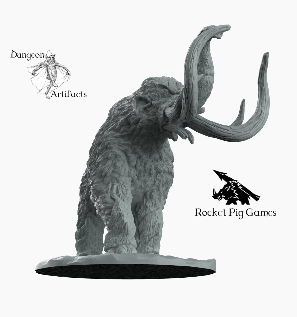 Dire Woolly Mammoth - Wargaming Miniatures Monster Rocket Pig Games D&D ...