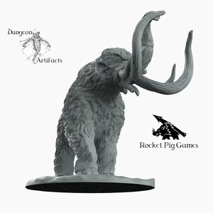 Dire Woolly Mammoth - Wargaming Miniatures Monster Rocket Pig Games D&D ...