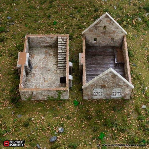 Norman Stone Manor King and Country Printable Scenery - Etsy