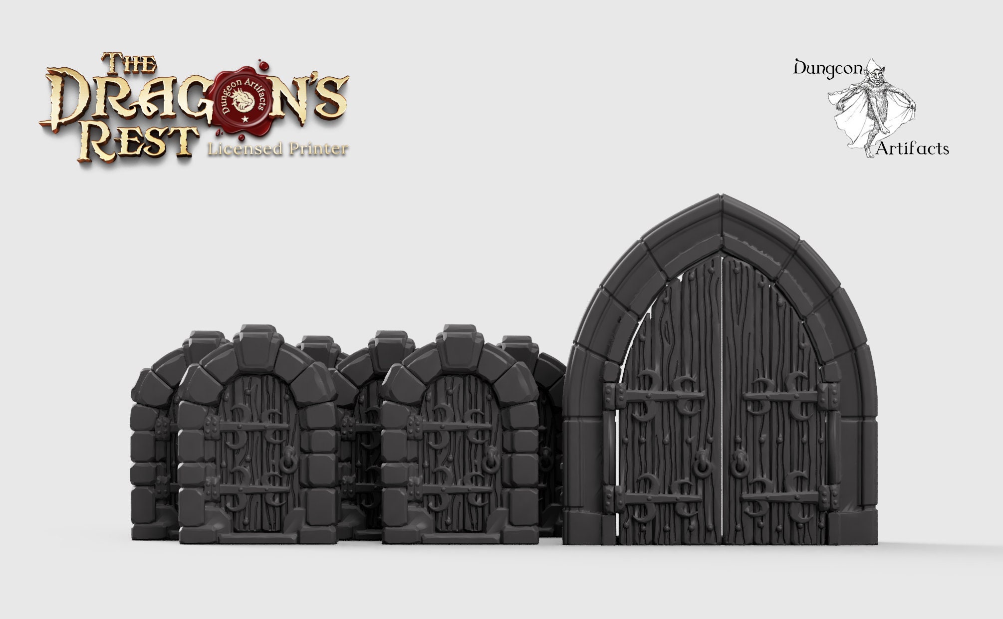 Dungeon Door Set 28mm 32mm Dragon's Rest Wargaming - Etsy