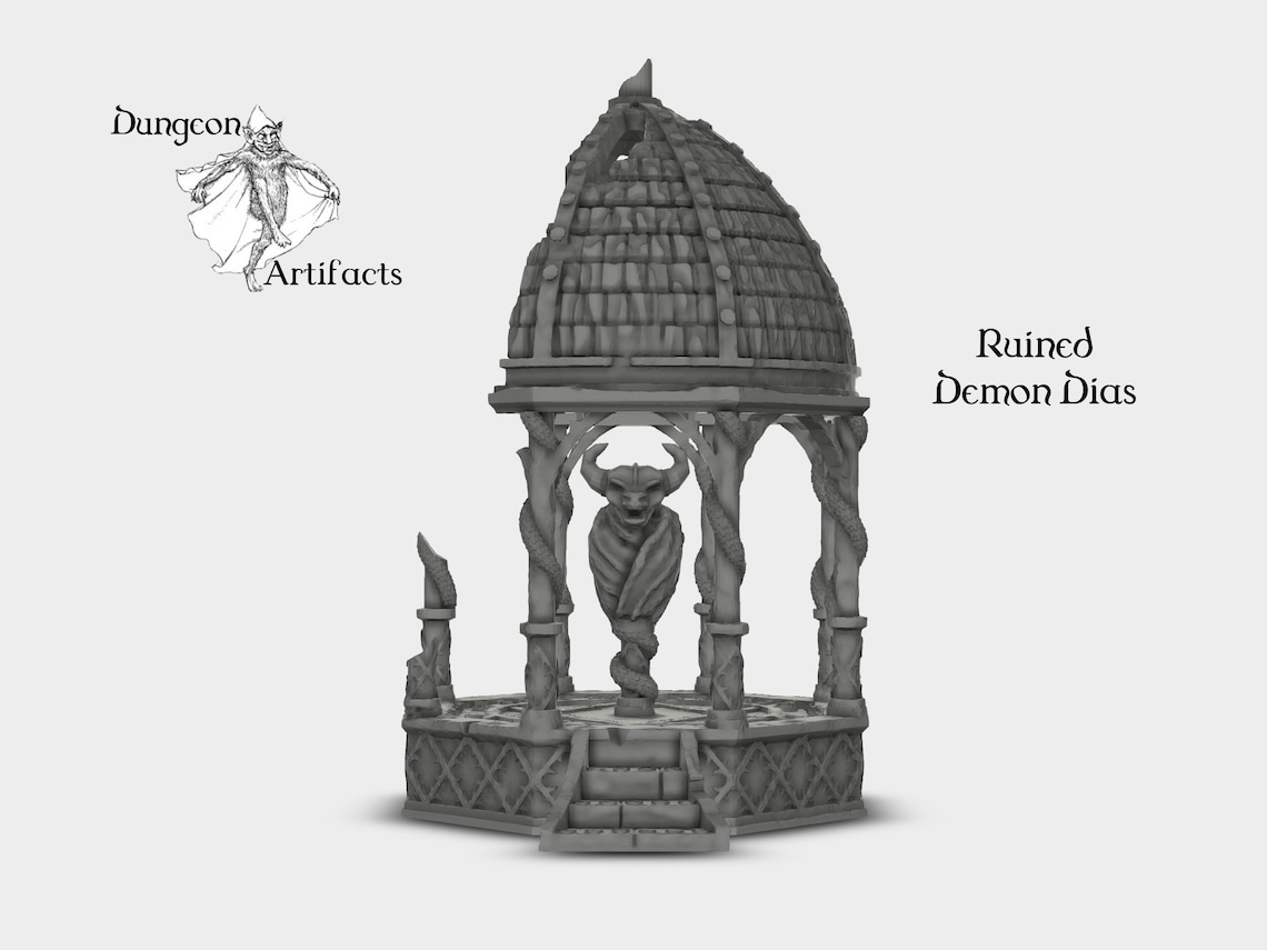 Rampage Ruined Demon Dais 28mm 32mm Wargaming Terrain D&D - Etsy