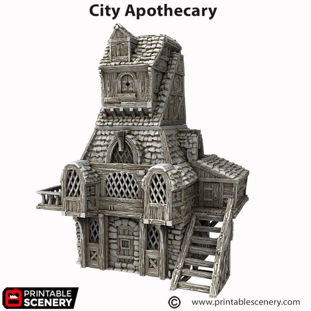City Apothecary Cities of Ramshackle and Ruin Printable Scenery Terrain ...