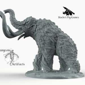 Dire Woolly Mammoth - Wargaming Miniatures Monster Rocket Pig Games D&D ...