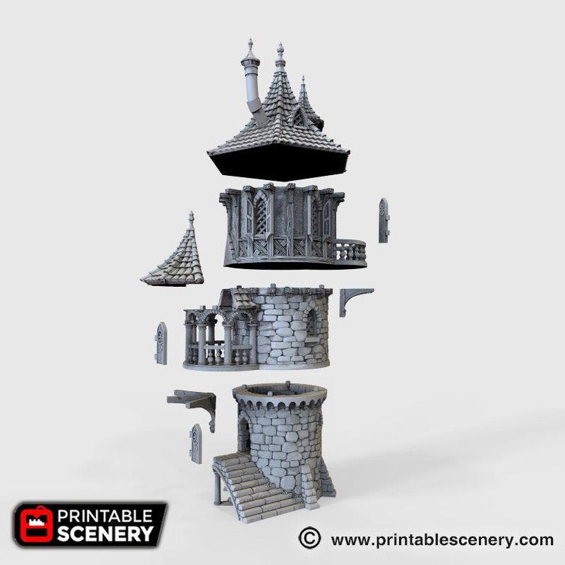 Wizard Tower - the Lost Islands 15mm 28mm 32mm Wargaming Terrain D&D ...