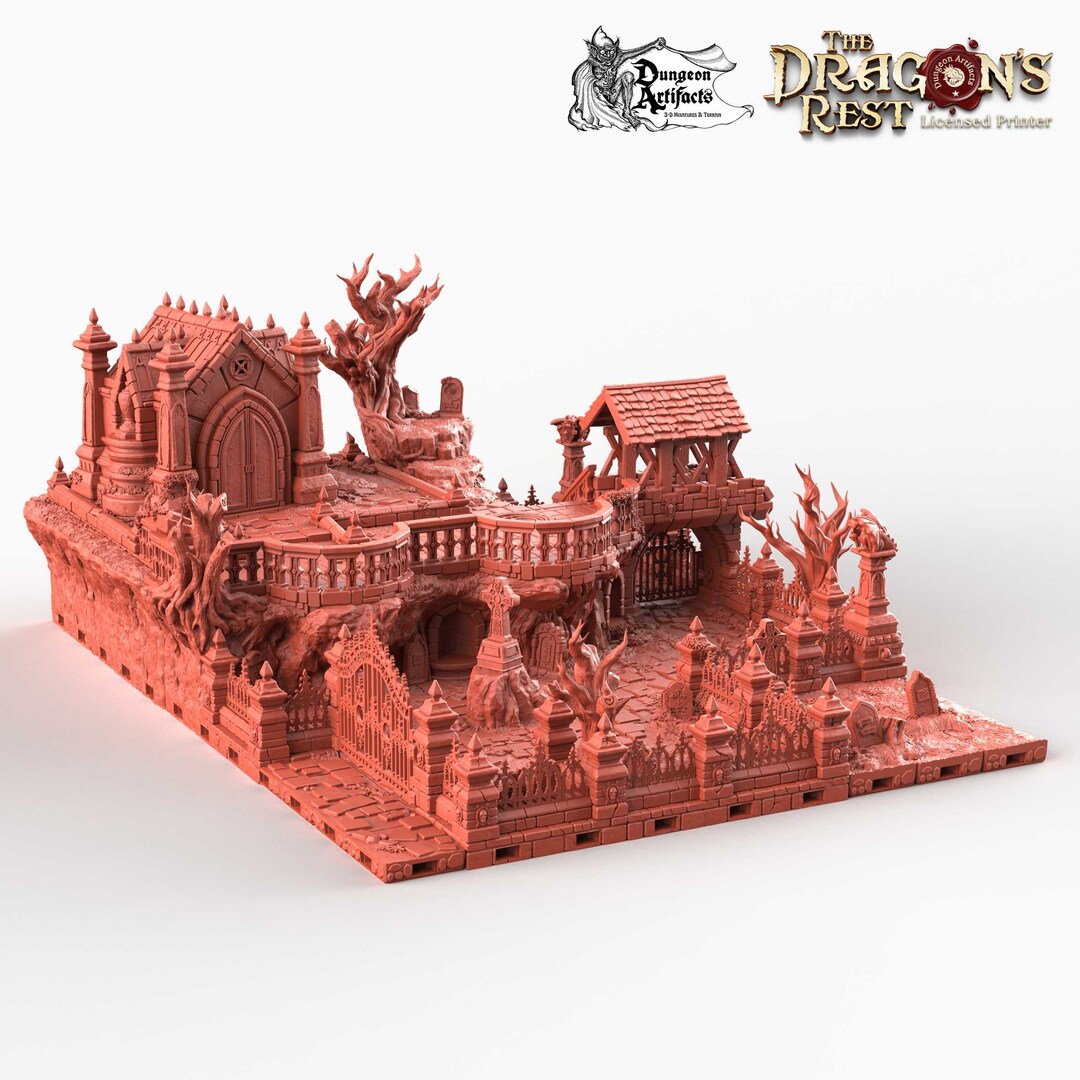 Ghoulberg Cemetery - the Dragon's Rest - Terrain Wargaming D&D Dnd 10mm ...