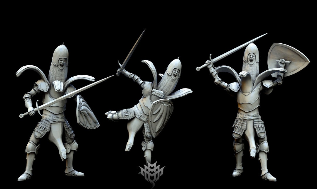 Peeled Paladins Set - of Iron and Steel - Mini Monster Mayhem Wargaming ...