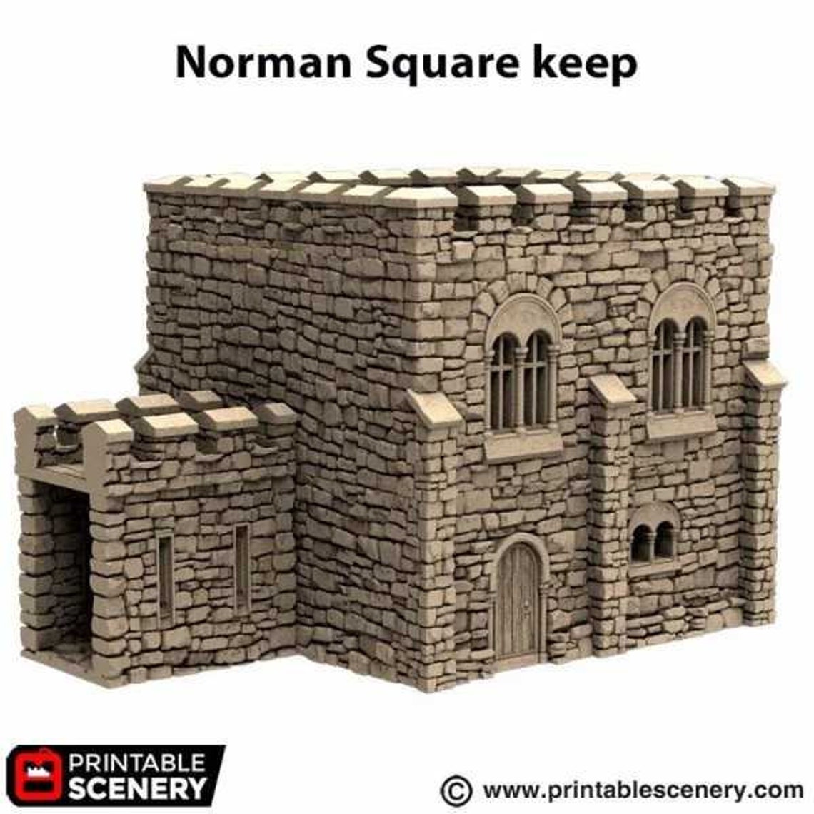 Norman Square Keep King and Country Printable Scenery - Etsy