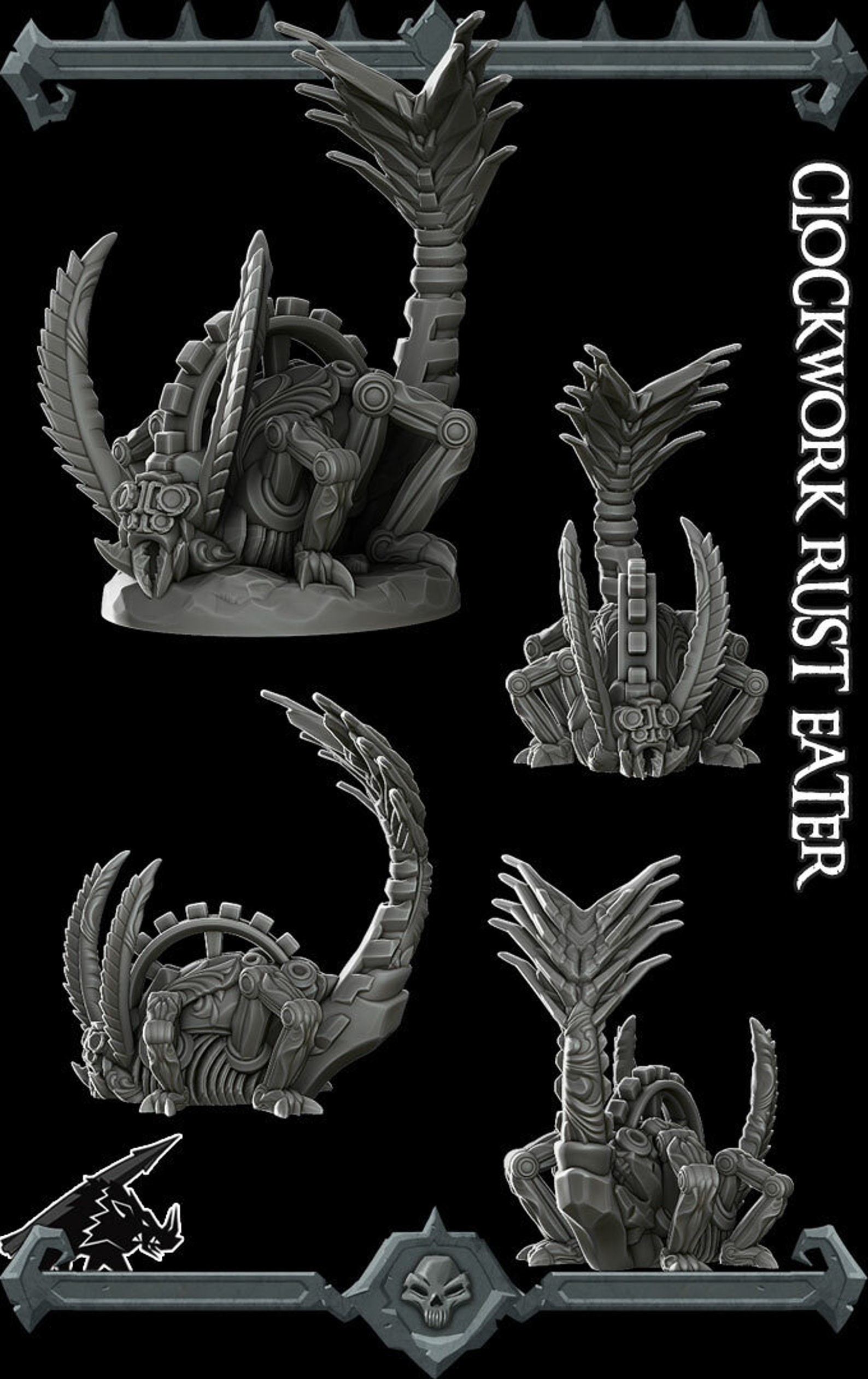 Clockwork Rust Eater Rust Monster Wargaming Miniatures - Etsy