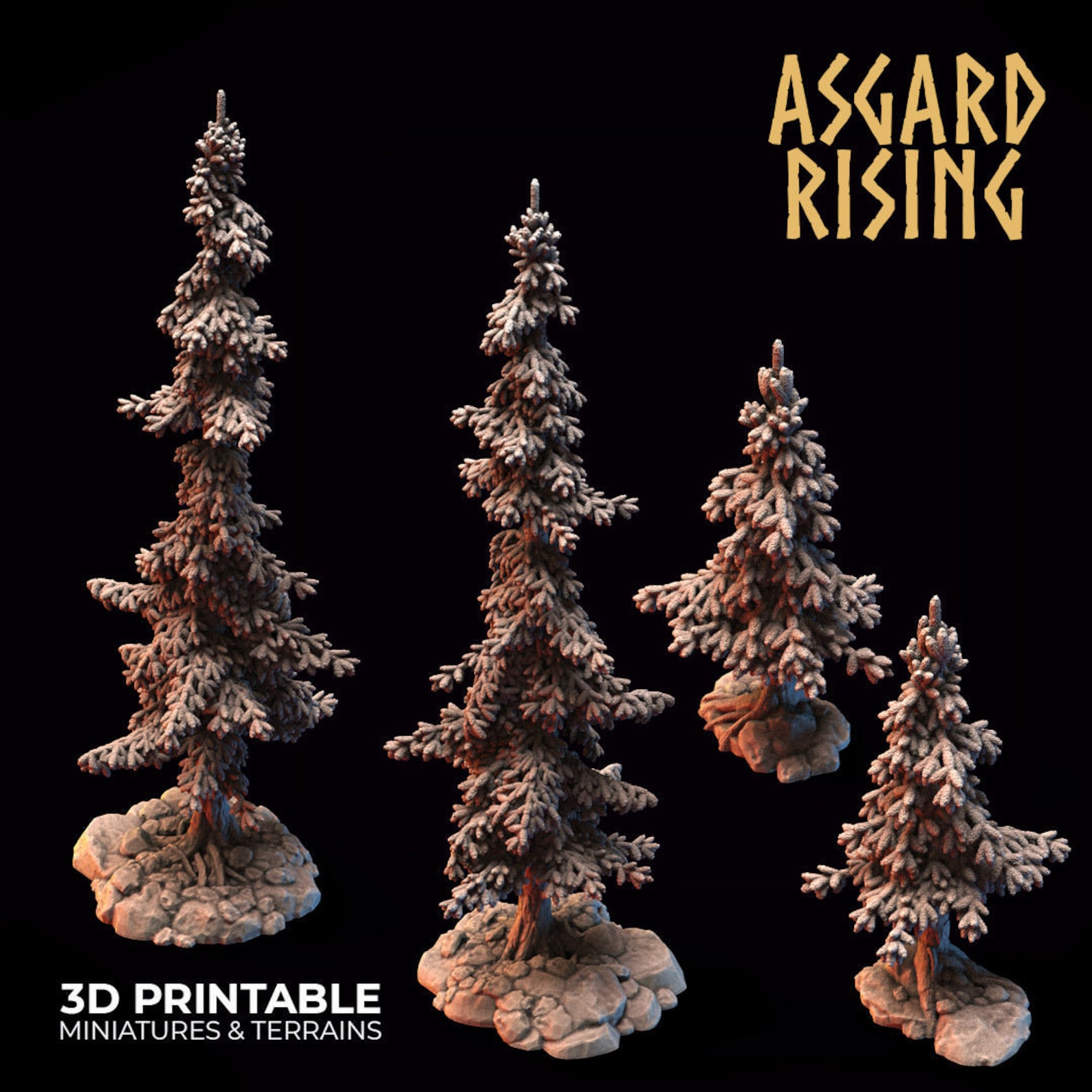 Conifers Spruce Modular Forest Set - Asgard Rising Miniatures ...
