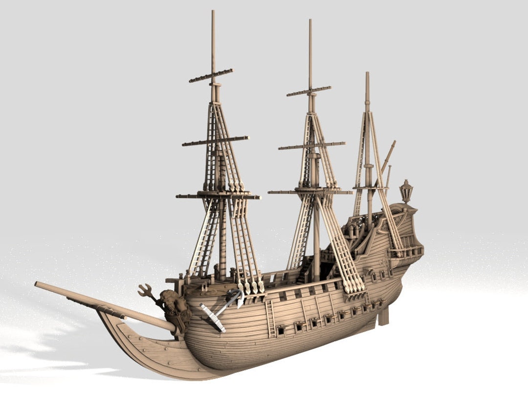 Queen Anne's Revenge Galleon - Lovecraft Studio - Wargaming Terrain D&D ...