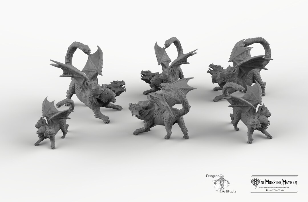 Chimera Cubs - Young Chimera Mini Monster Mayhem Wargaming Miniatures ...