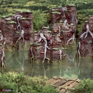 Swamp Grotto Walls - the Gloaming Swamps - Printable Scenery Terrain ...
