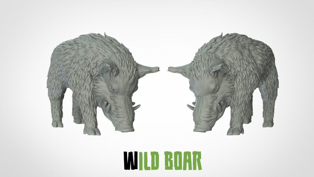 Wild Boar - Animals - 3D IP Studios - Terrain Wargaming D&D Dnd 28mm ...