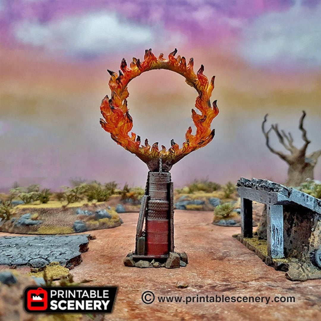Burning Ring of Fire - 15mm 20mm 28mm 32mm Terrain Scatter Brave New ...
