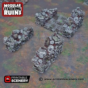 Ruined Gatehouse Entrance Gate - Shadowfey Ruins 15mm 20mm 28mm 32mm ...