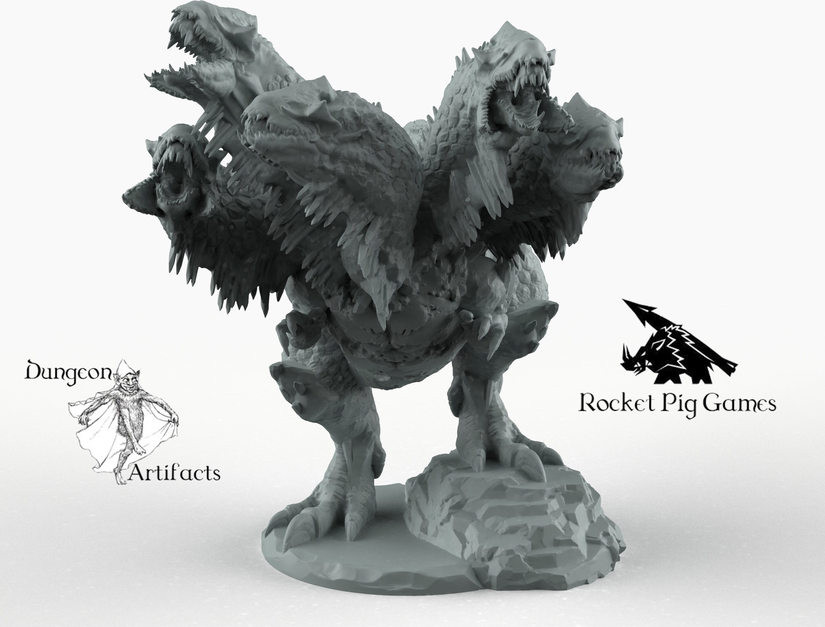 Ice Hydra Wargaming Miniatures Monster Rocket Pig Games D&D | Etsy