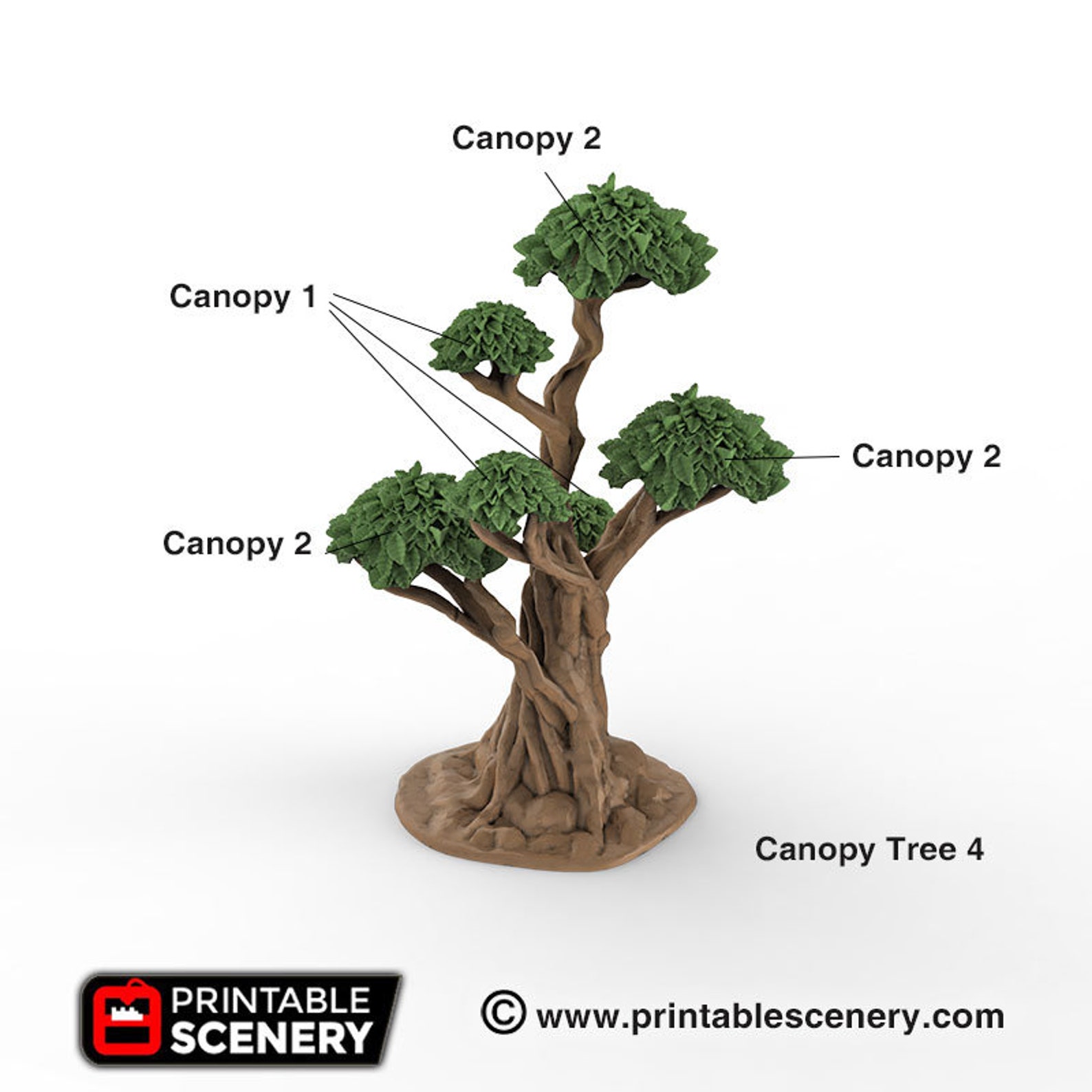 Gnarly Trees With Canopies Set - Clorehaven and the Goblin Grotto 15mm ...