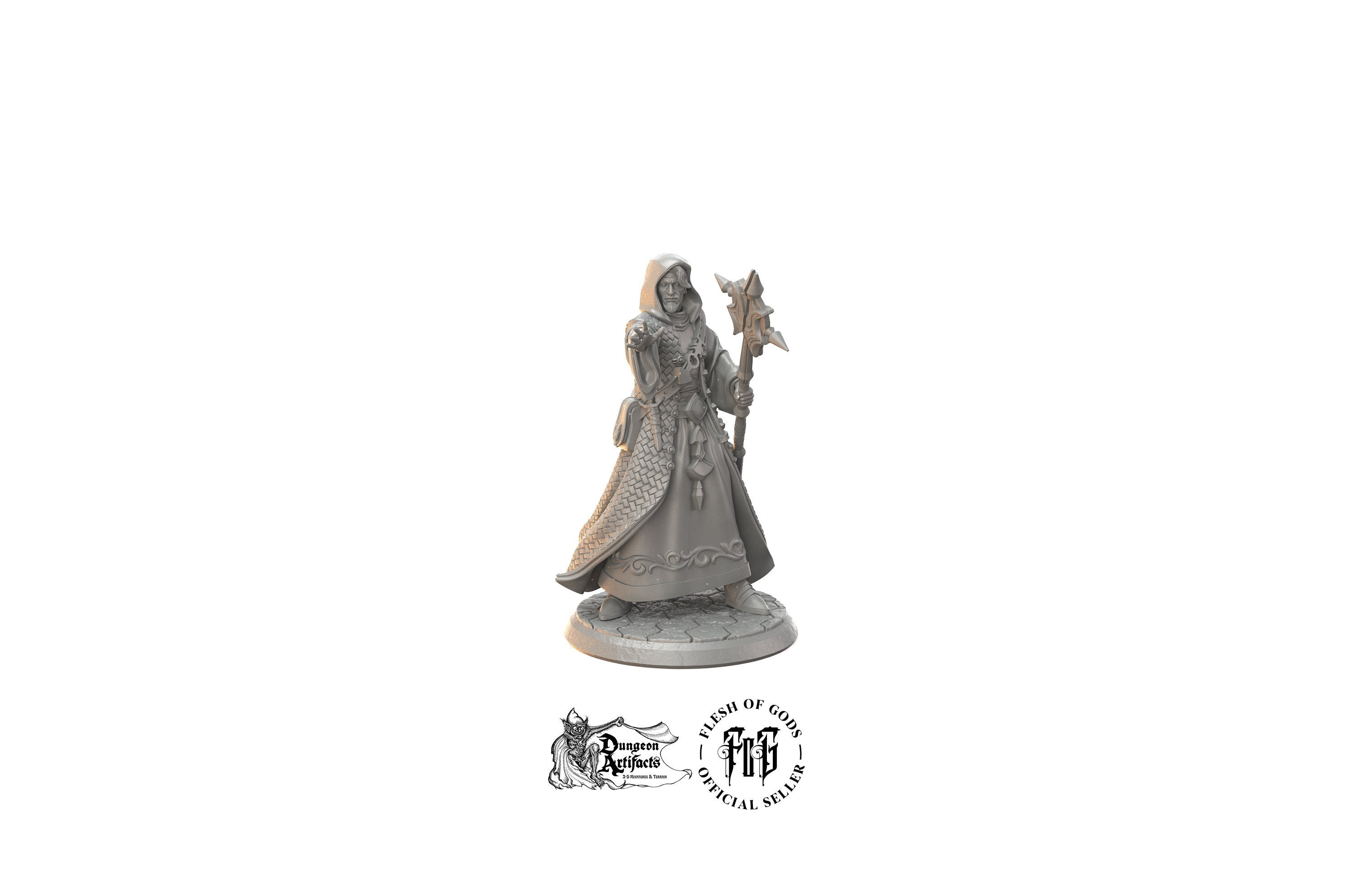 Role Playing Miniatures 28 mm Mage miniature Sorcerer miniature ...