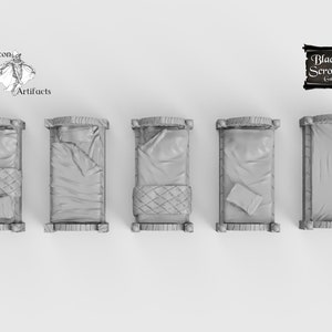 RPG Bed Set - 28mm 32mm City of Tarok Wargaming Terrain Scatter D&D Dnd ...