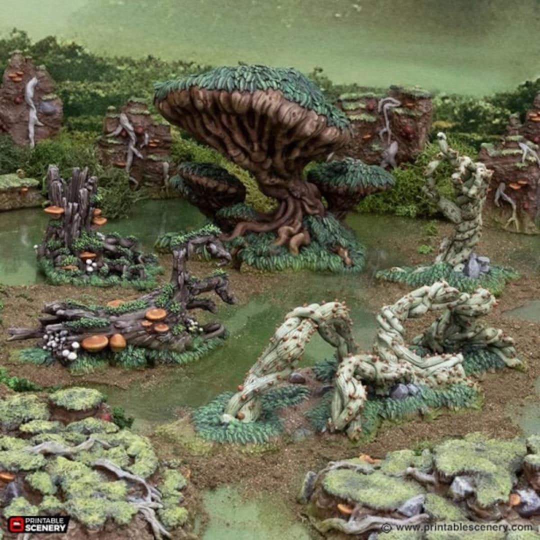 Swampy Scatter - the Gloaming Swamps - Printable Scenery Terrain ...