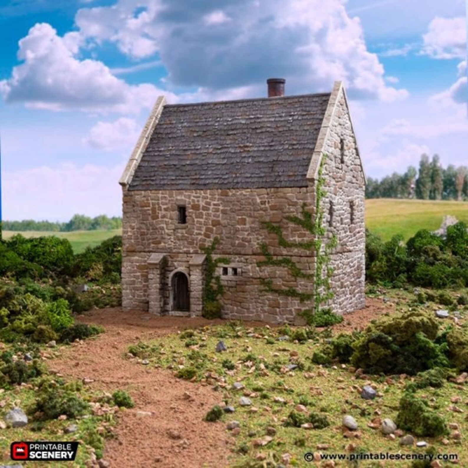 Norman Stone Manor King and Country Printable Scenery - Etsy