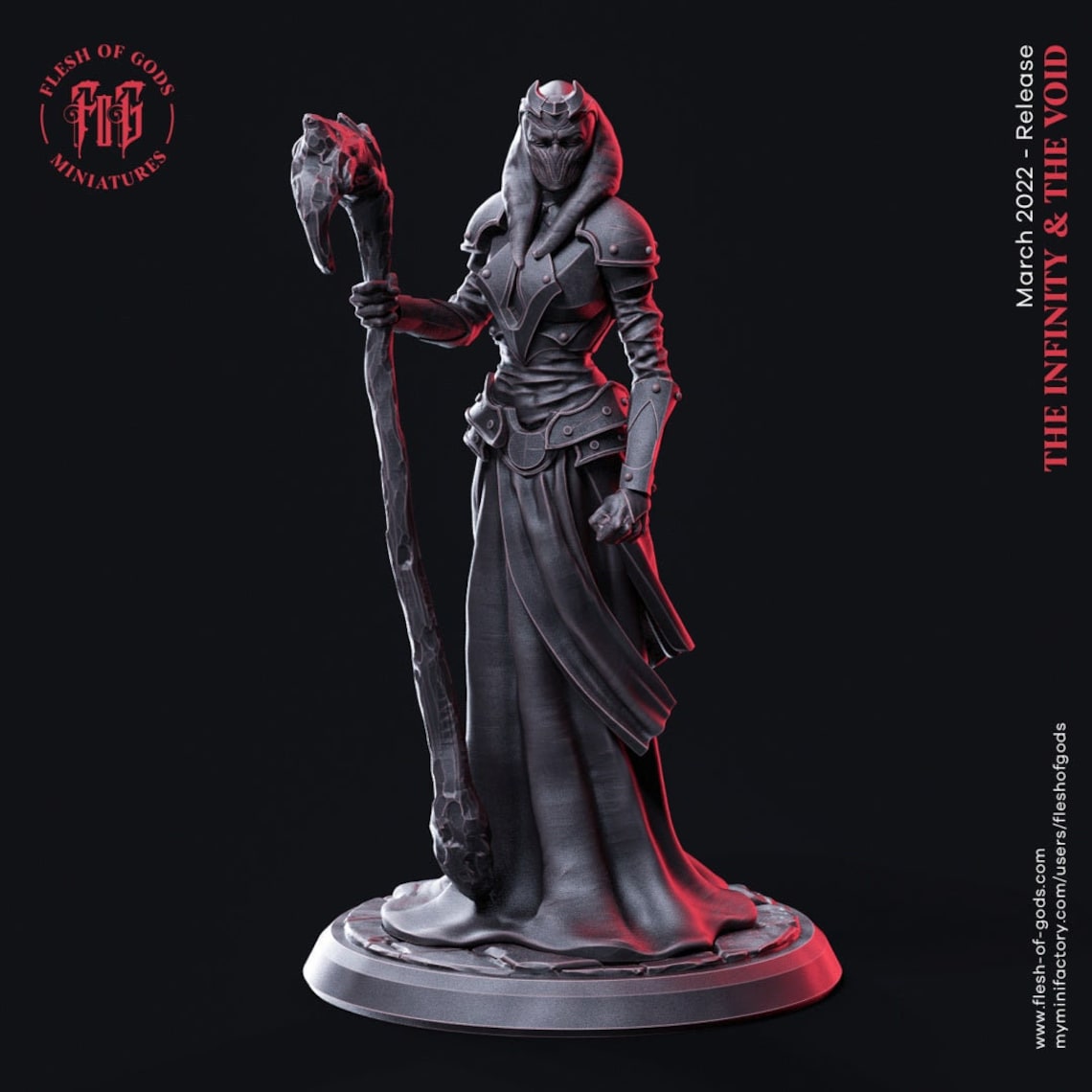 Ancient Priestess With Staff Infinity and the Void Flesh - Etsy