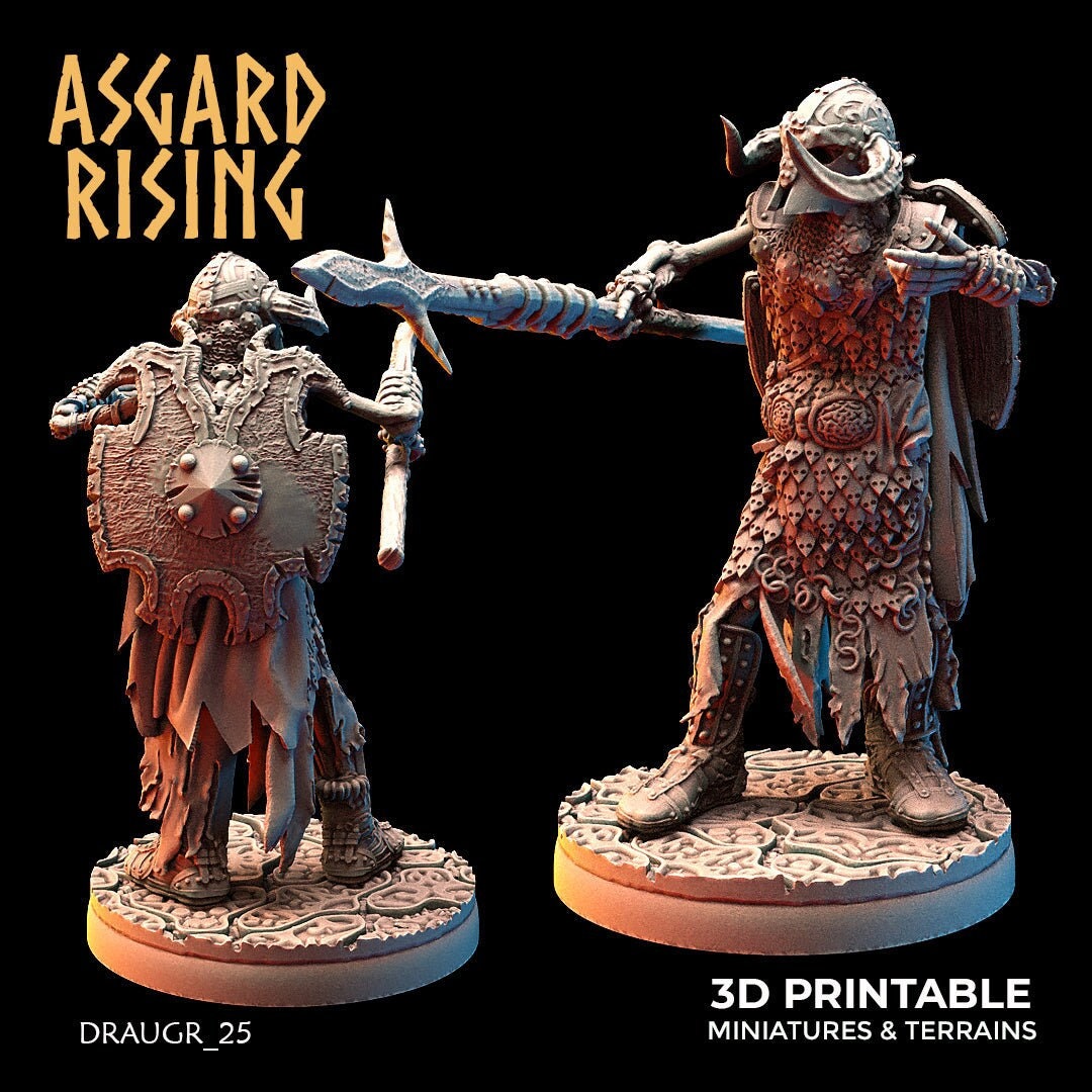 Draugr Phalanx 25 - Asgard Rising - Wargaming D&D Dnd - Etsy
