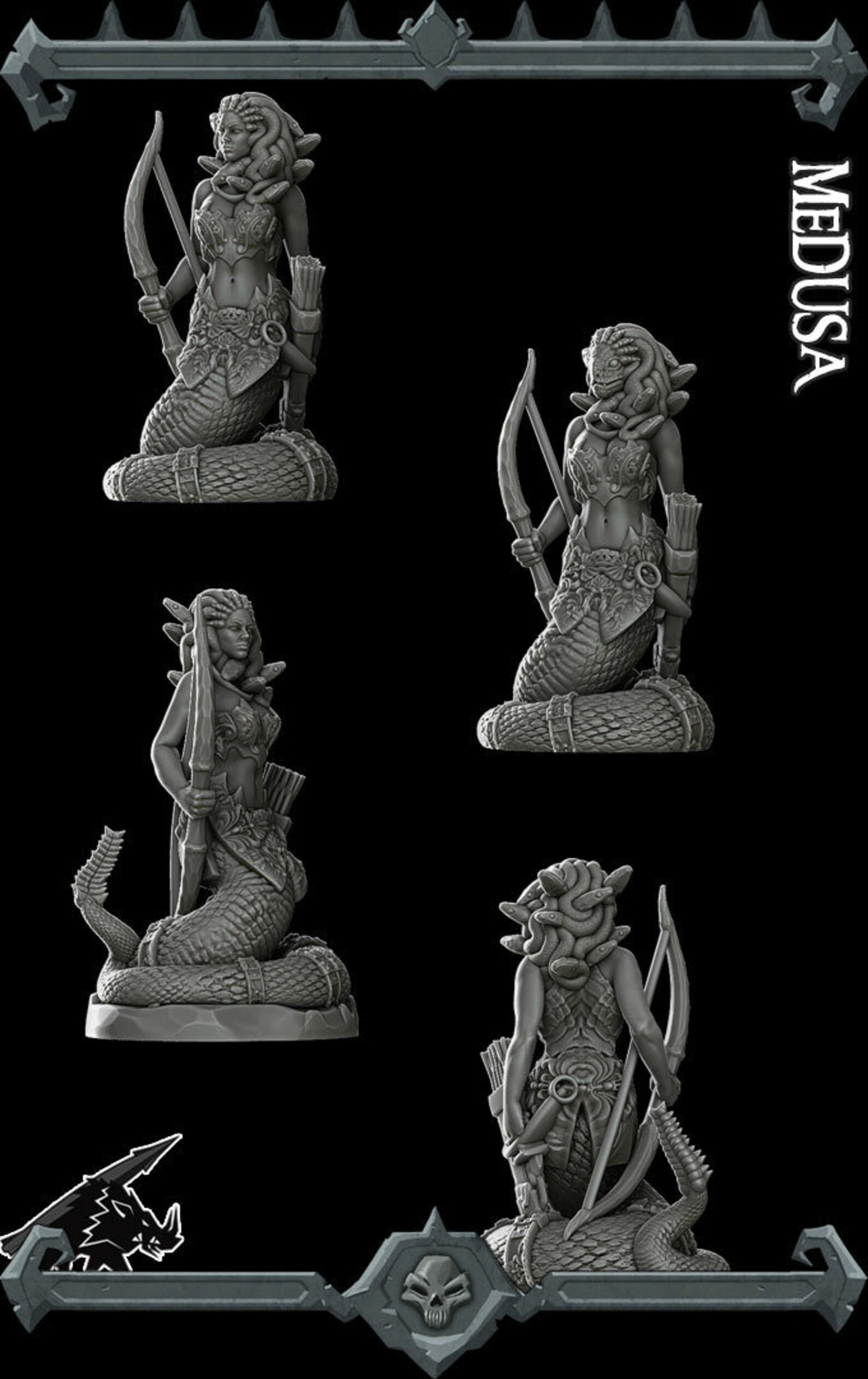 Medusa Wargaming Miniatures Monster Rocket Pig Games D&D | Etsy