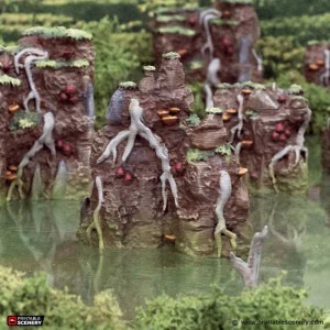 Swamp Grotto Walls - the Gloaming Swamps - Printable Scenery Terrain ...