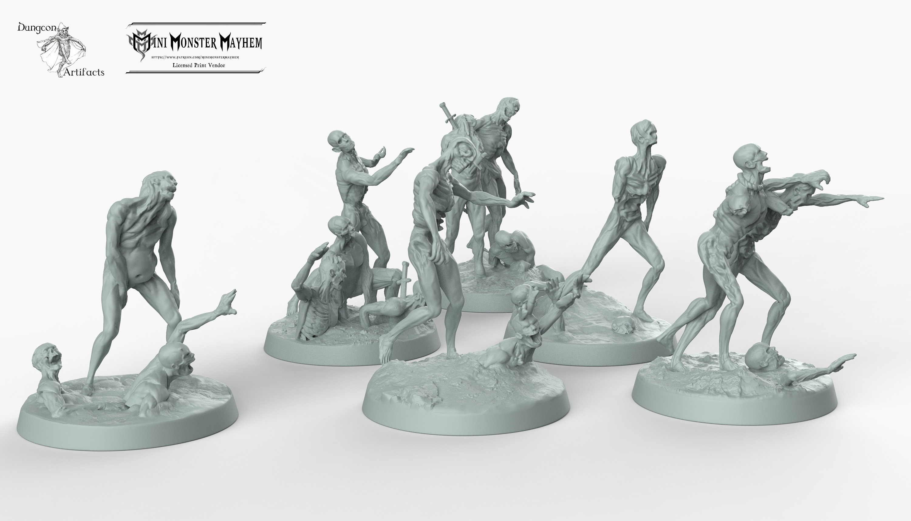 Zombie Horde - Mini Monster Mayhem Wargaming Miniatures Games Undead D ...